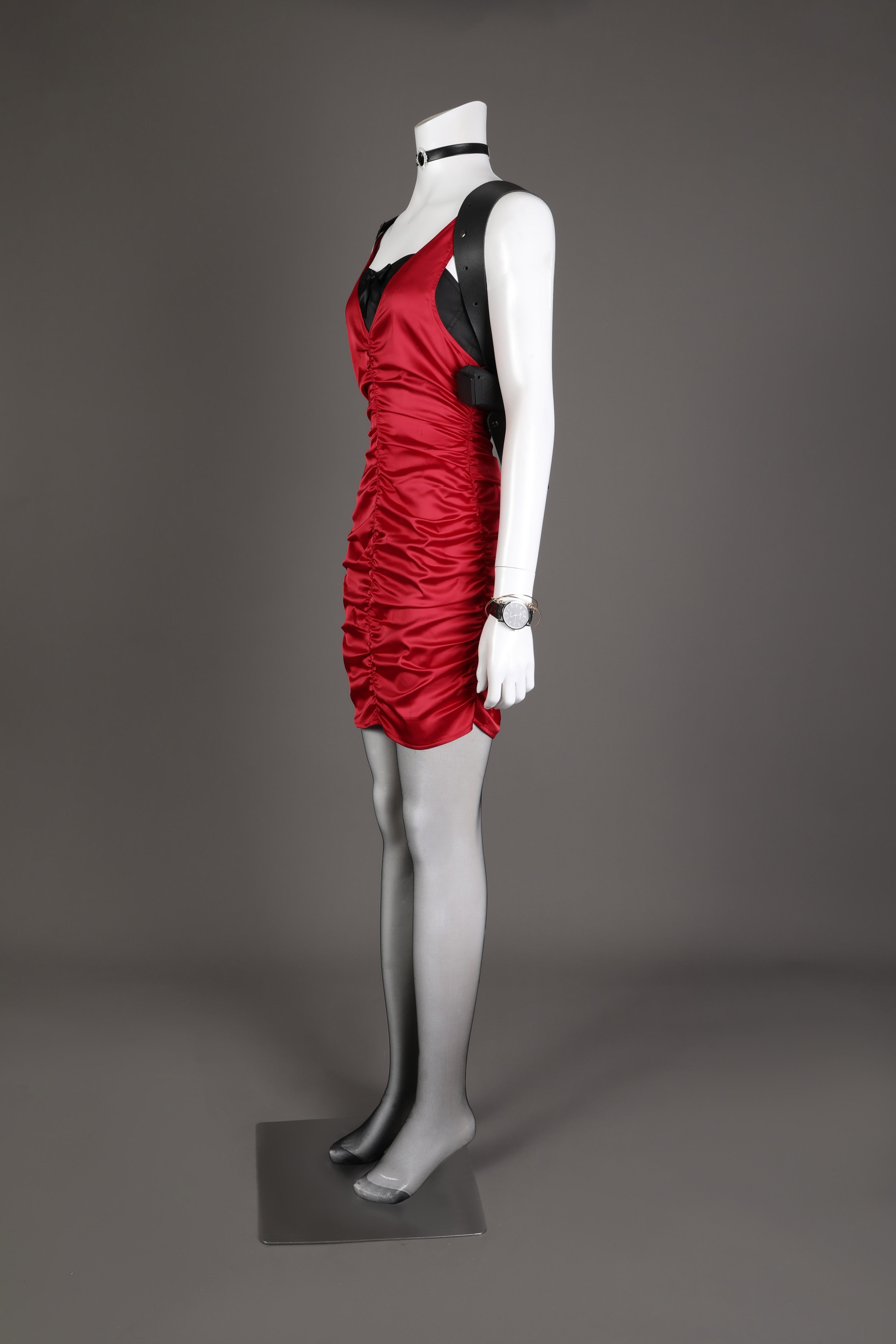 Resident Evil 4 Remake Ada Wong Red Short Dress Cosplay Costume ...