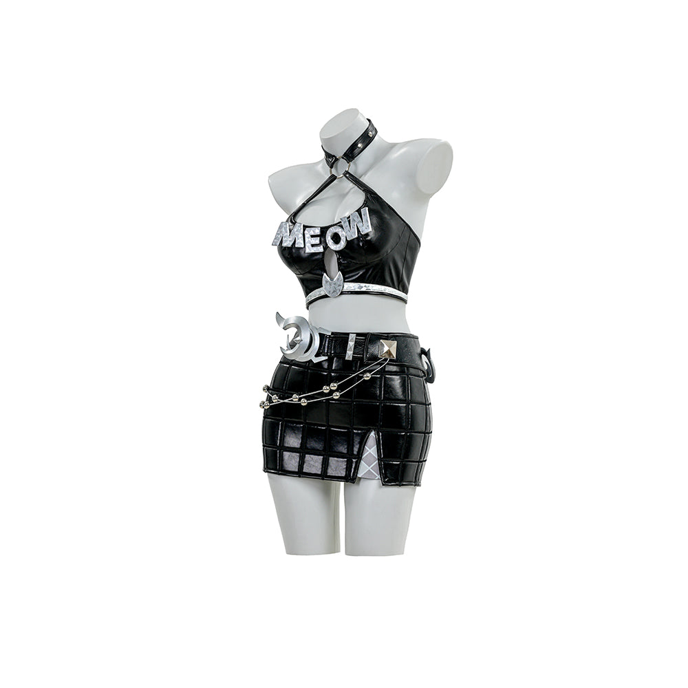 Marvel Rivals Black Cat Felicia Hardy Full Set Outfit Cosplay Costume ...